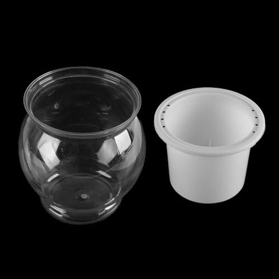 Automatic Watering Flower Pot Transparent Visible Water Level Self ...