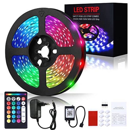 LED Strip Achtergrondverlichting - Dimbaar RGB Voor TV en Monitor, 5m ...