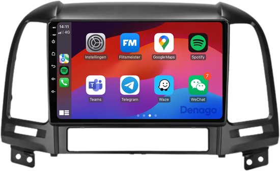 CarPlay autoradio geschikt voor Hyundai Santa Fe (2006 t/m 2011) | 9 ...