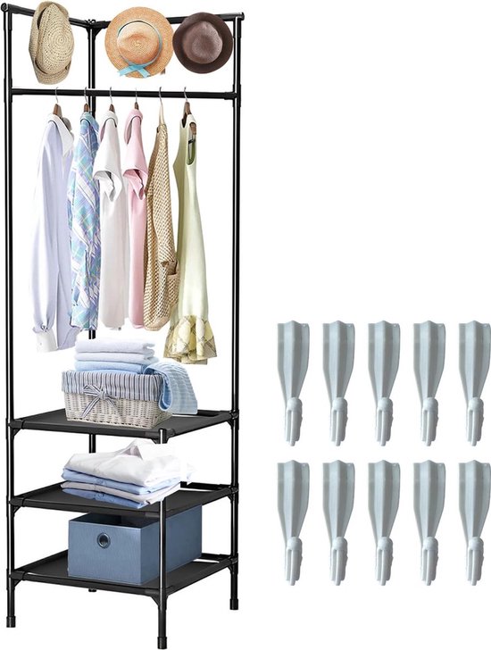 Portant à vêtements d'angle PolkaHome® - Solution de rangement ...