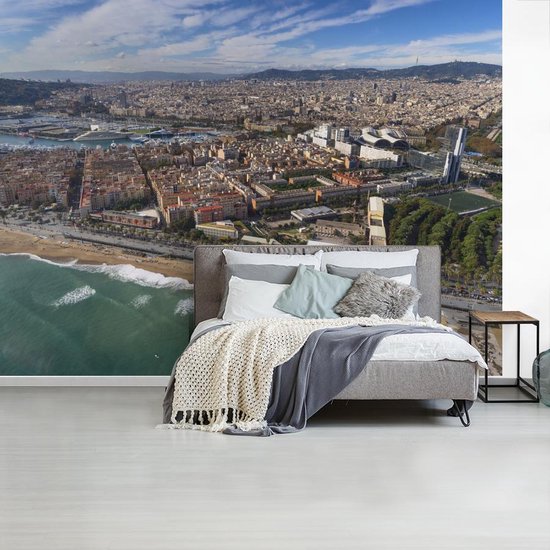 Behang - Fotobehang - Skyline van Barcelona in Costa Brava - Breedte ...