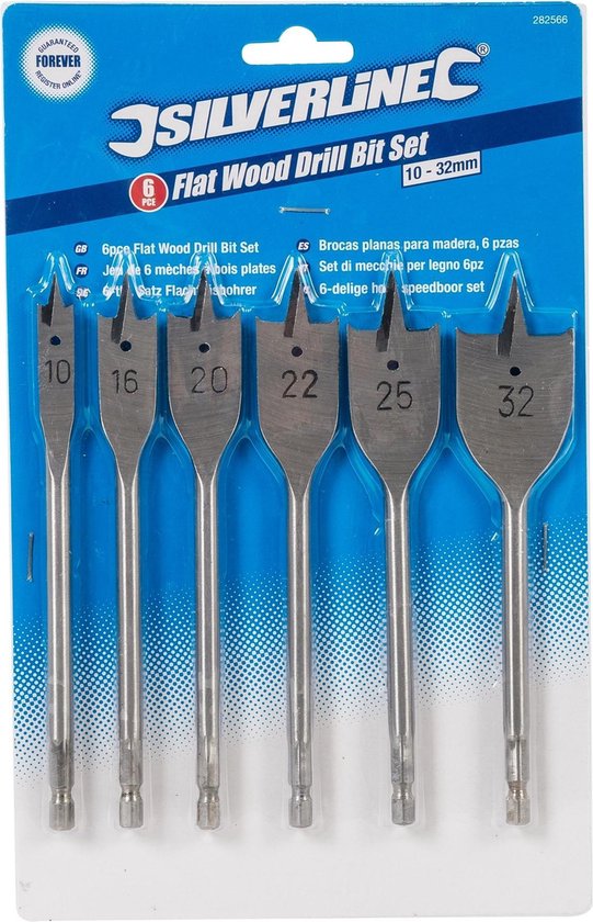 Silverline Houtboor Set - 10 t/m 32 mm - 6 Delig | bol