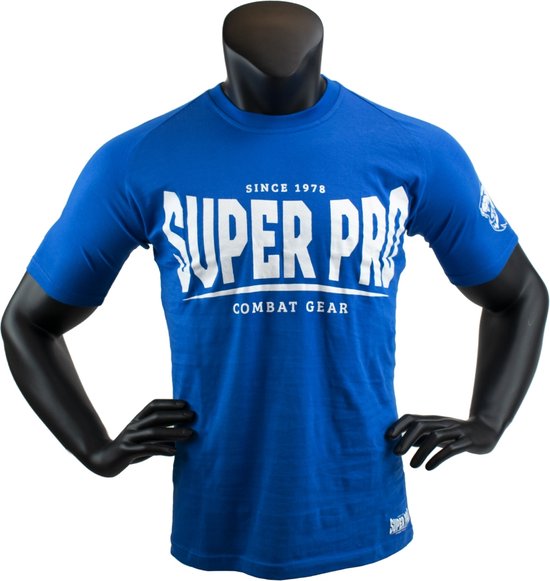 Super Pro T-Shirt S.P. Logo Blauw/Wit 152 | bol