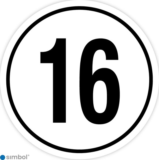 Simbol - Stickers Tempo 16 km - Tempostickers Maximaal 16 km - Duurzame ...