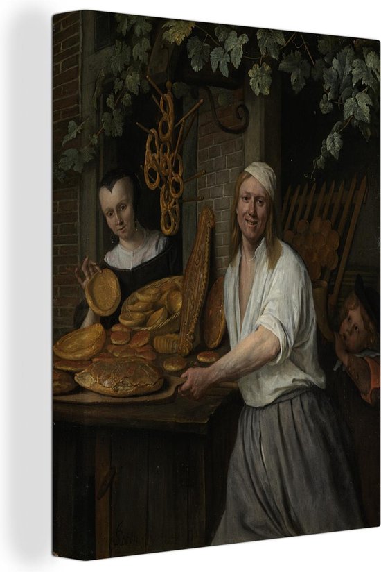 Canvas Schilderij Bakker Arent Oostwaard en zijn vrouw Catharina ...