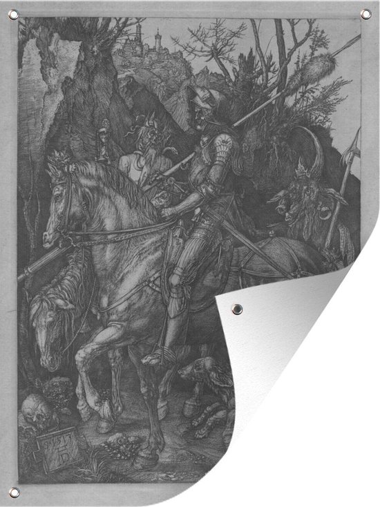 Tuinposter - Tuindoek - Tuinposters buiten - Ridder, dood en duivel ...