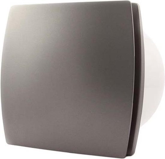 Badkamerventilator diameter 150 mm ZILVER - design T150S | bol