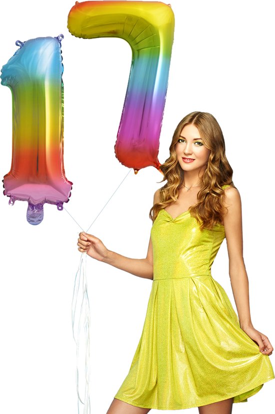 Regenboog cijfer Ballon 17. | bol
