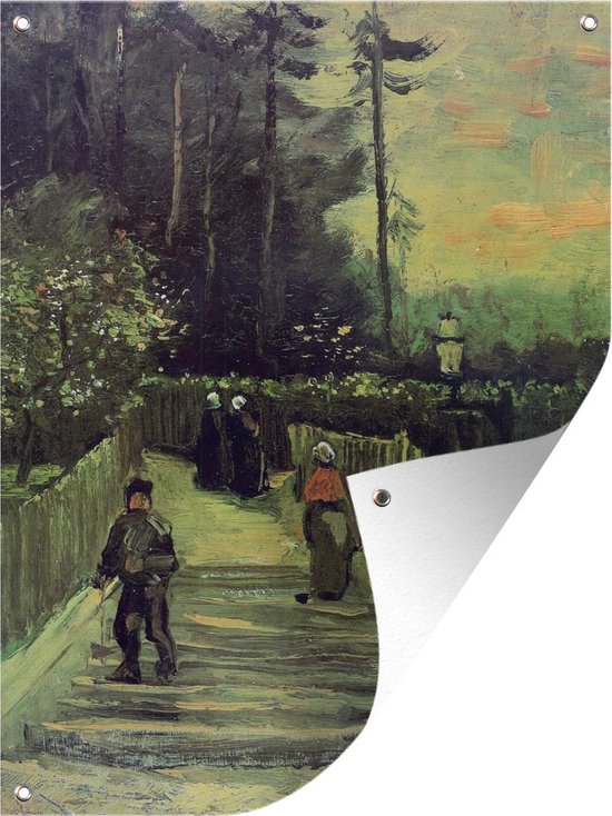 Tableau jardin Chemin en pente à Montmartre - Tableau de Vincent van ...