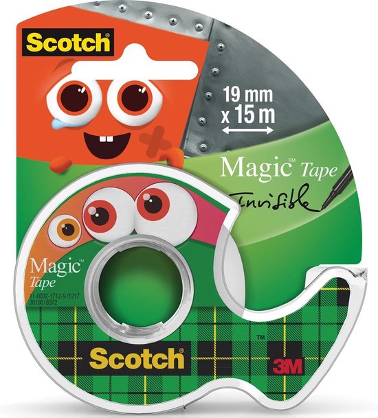 Scotch plakband Magic Monster Tape, ft 19 mm x 15 m, 2 clipstrips met 12 blisters per... | bol