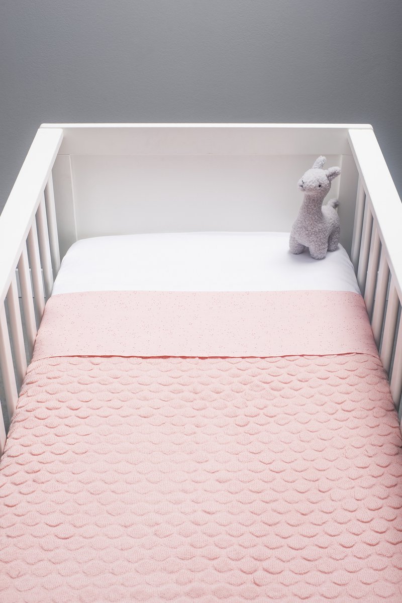 Jollein Baby Laken Ledikant 120x150cm Mini Dots - Blush Pink | bol.com