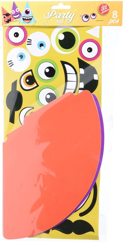 Free And Easy Diy Feesthoed Junior Papier 8-delig | bol