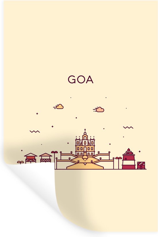 Muurstickers - Sticker Folie - India - Goa - Skyline - 20x30 cm ...