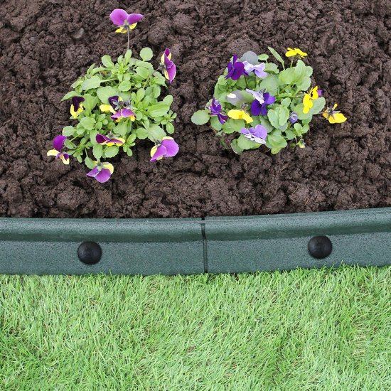 Flexibele Borderrand tuin - Groen - Set: 12 x 1.2 meter (120 x 8.1 x 8. ...