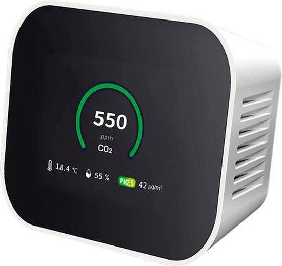 Cubic Co2 / luchtkwaliteit meter - CO2 & FIJNSTOF - incl. temperatuur ...