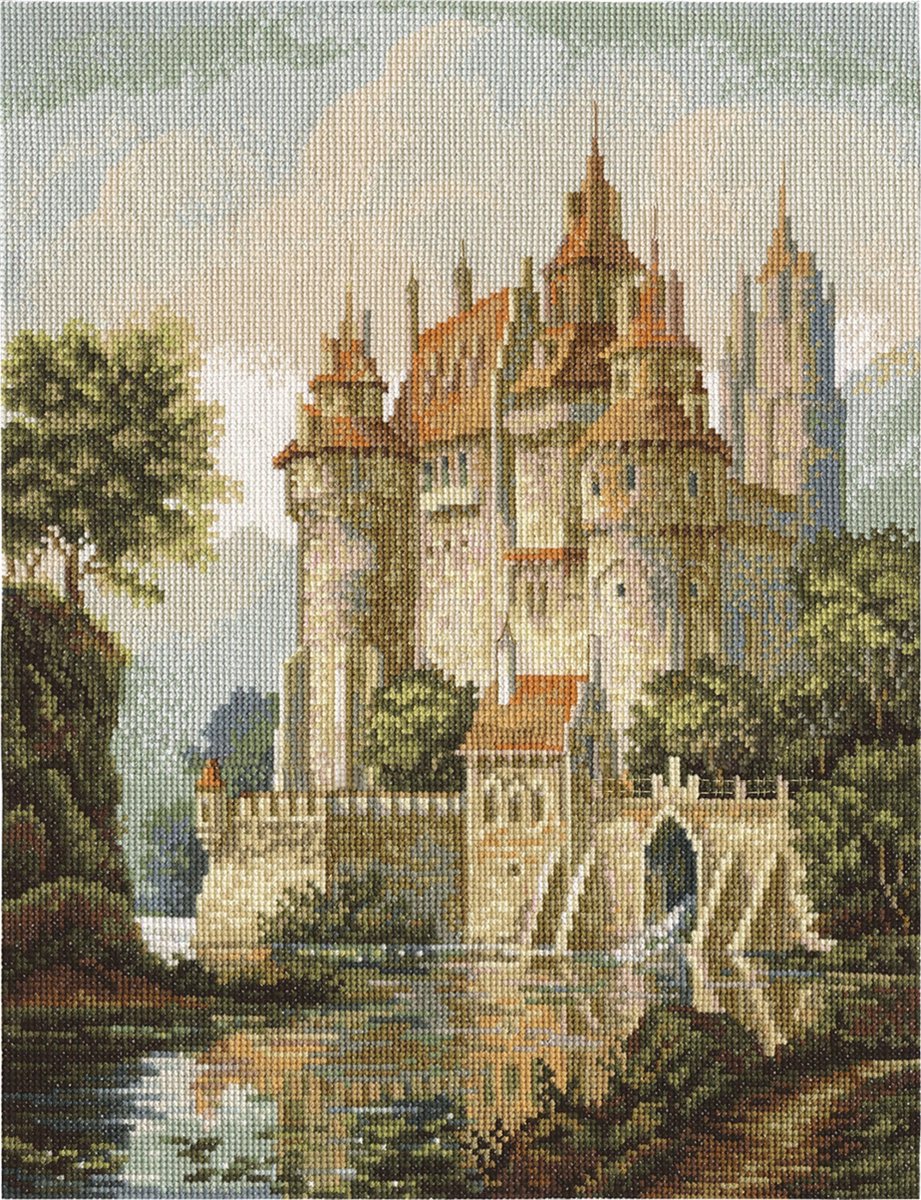 PANNA Borduurpakket Kasteel in de bergen ZU-1280 - Kruissteek - Borduren voor... | bol