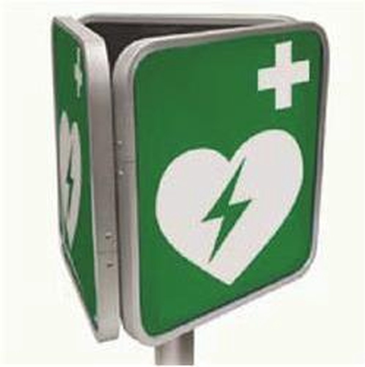 3D AED bord - aluminium DOR, E010 400 x 400 mm | bol