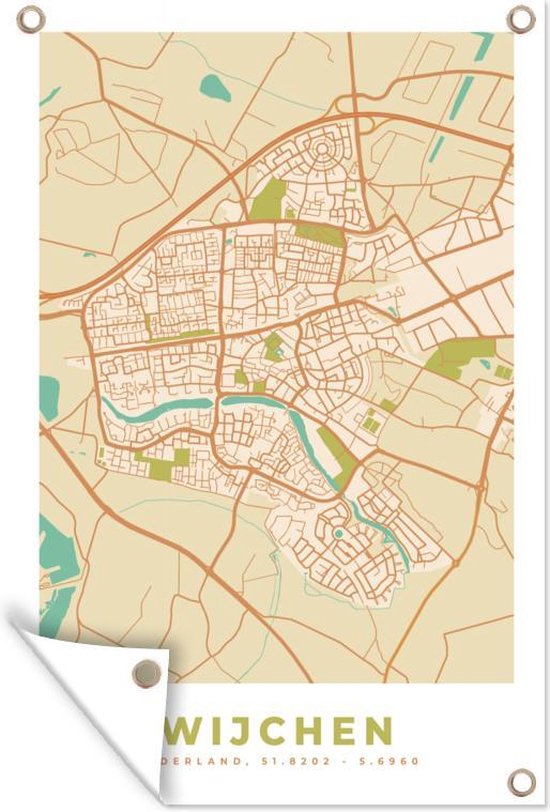 Tuinposters buiten Plattegrond - Wijchen - Vintage - 60x90 cm ...