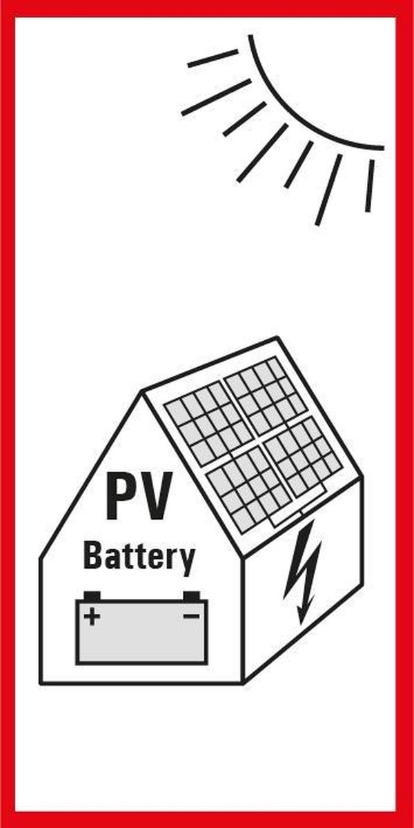 Sticker PV installatie, nieuw 100 x 50 mm | bol.com