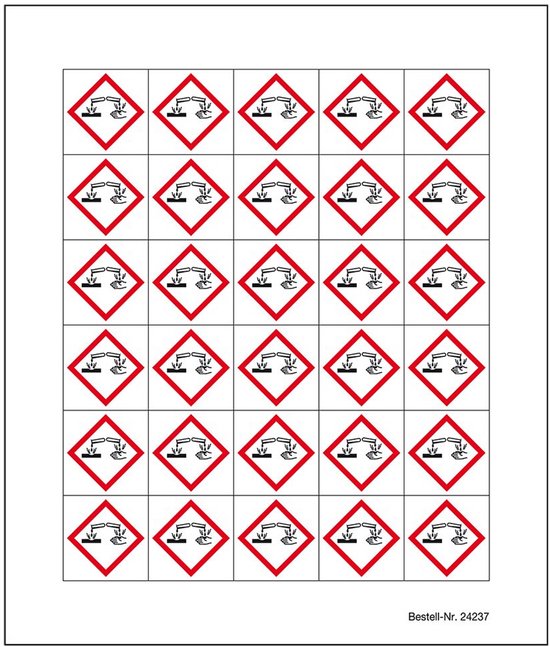Minisymbool GHS05 bijtende stoffen, sticker | bol