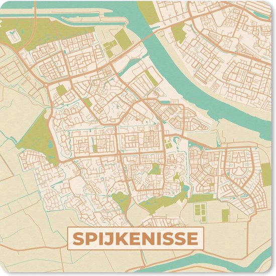 Stadskaart - Spijkenisse - Vintage - Plattegrond | bol.com