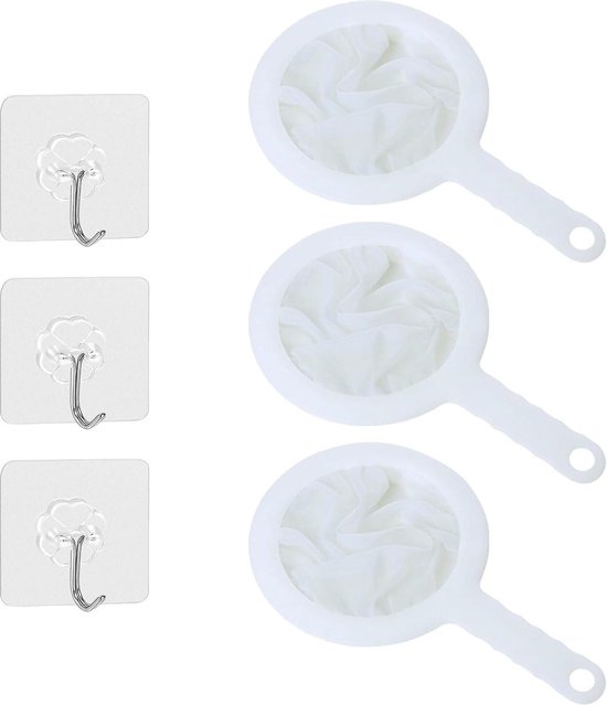 Handvat Fijnzeef 200-300-400 Mesh - Zeef Fijn Haarzeef - Keukennet ...