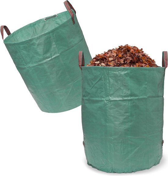272 liter Tuinzakken Set van 2 - Stabiel en Opvouwbaar - Voor Tuinafval ...