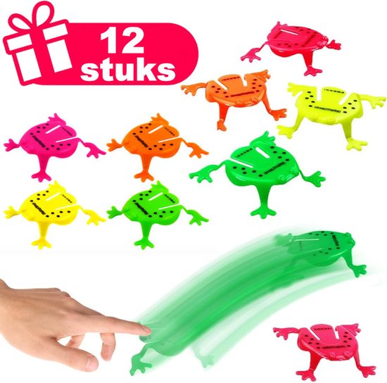 Henbrandt - 12 Stuks Springende Kikkers - Mix Neon Kleuren - Traktatie... | bol