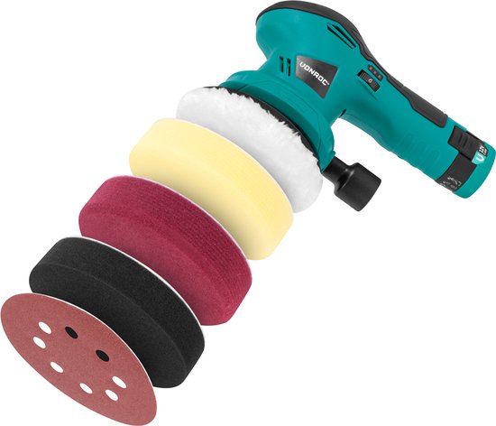 VONROC Polijstmachine 12V - Dual action - Polijsten en schuren ...