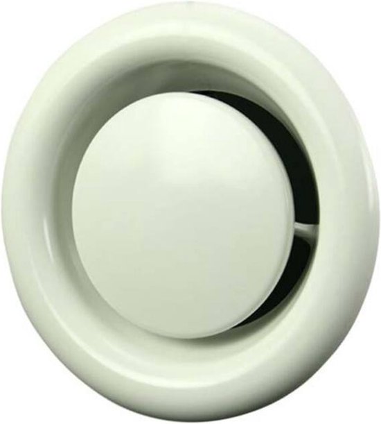 Ventilatie afvoer ventiel metaal Ø 200 mm RAL 9010 met montagebus ...