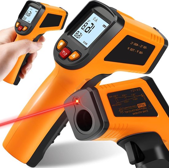 Digital Contactless Infrared Thermometer Temperature Gauge with LCD ...