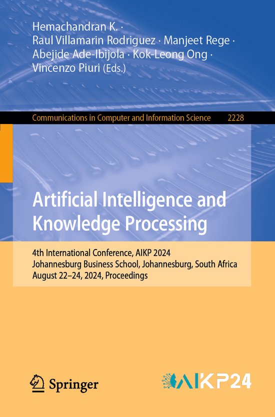 Communications in Computer and Information Science- Artificial Intelligence and... | bol