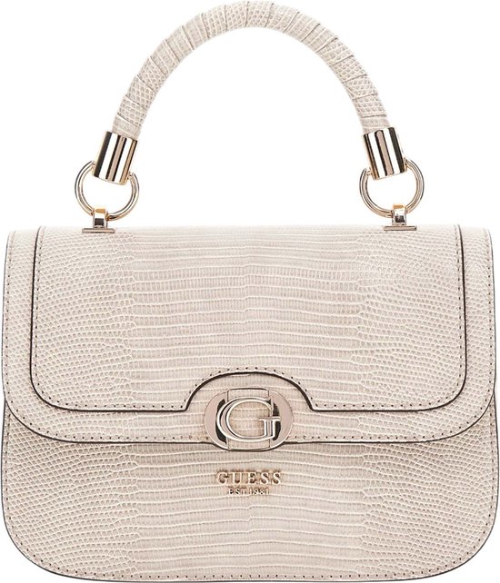 GUESS Handtas Schoudertas Orlina Top Handle Flap Bag Taupe | bol