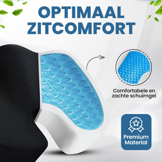 BeBlooming Zacht Stuitkussen - Ergonomisch Zitkussen - Orthopedisch ...