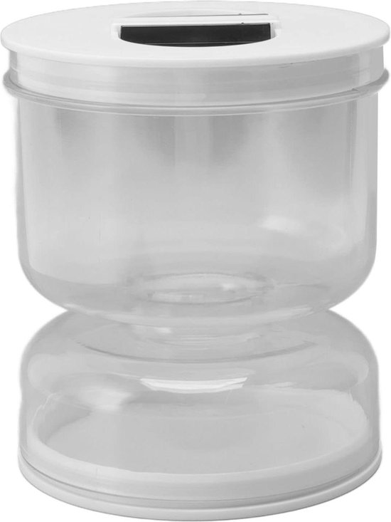 Hourglass Jar 8.3oz Juice Separator Wet Dry Separation Glass Pickle Jar ...