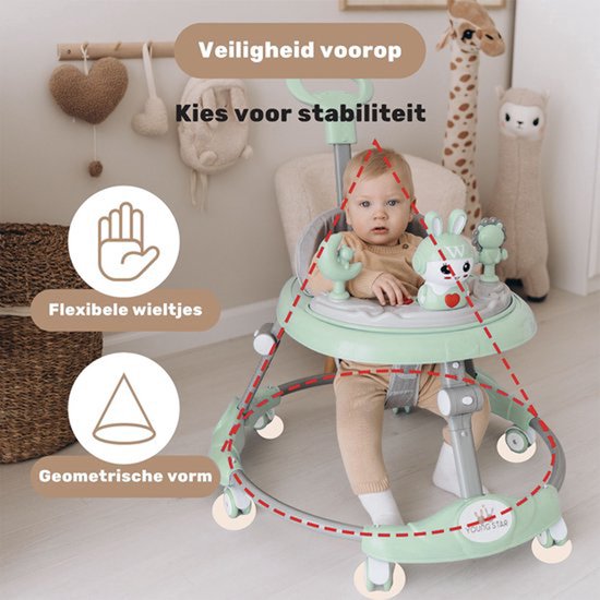 Luxe Loopstoel - Baby Loopwagen - Looptrainer - Leren Lopen - Inclusief ...