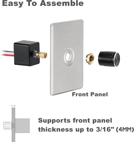 Licht Dimmer 12 Volt LED Rotary Dimmen Schakelaar voor Campervan Boot ...