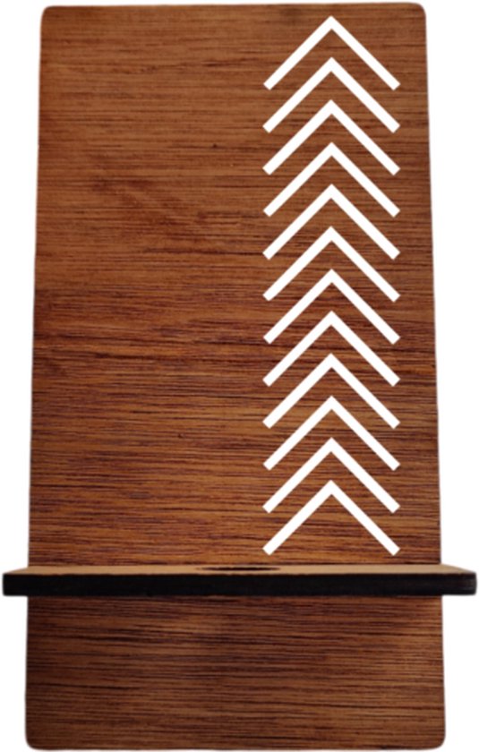 Djemzy - telefoonstandaard - houten telefoonhouder - Telefoonhouder met ...