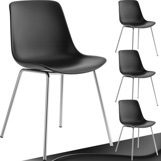 tectake® Mave stoelen - Kunststof eetkamerstoelen in modern design ...