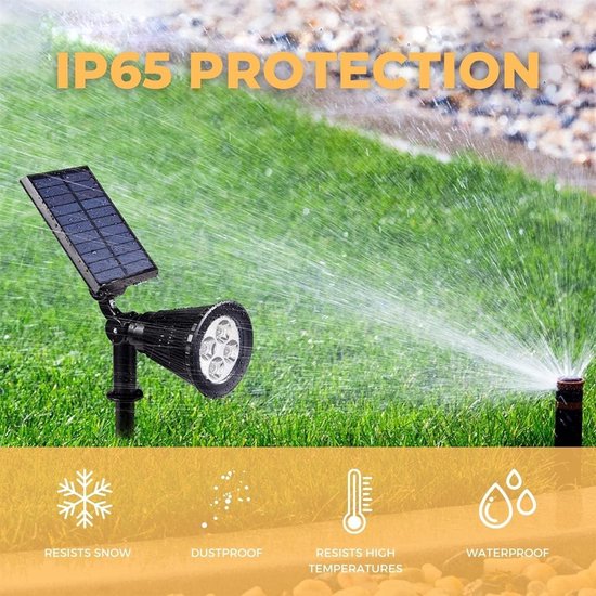 Buitenspot op zonne-energie met IP65 bescherming voor de tuin ...