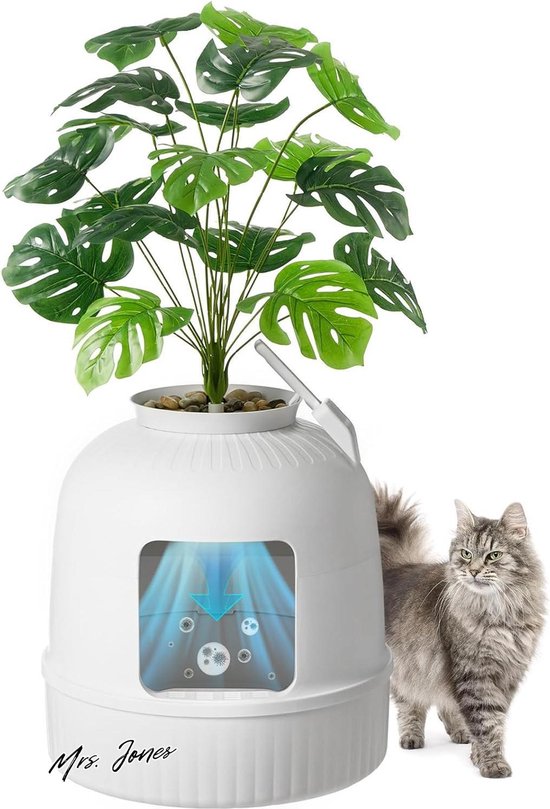 Mrs. Jones Lifewit Kattenbak Kat Nepplant Schepje Verborgen Kattenbak ...