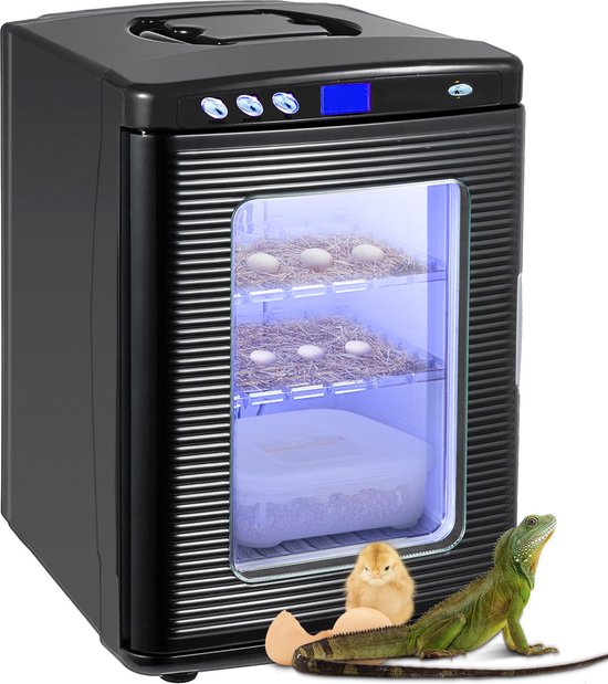 Broedmachine - Incubator - Reptielen -25L - Koeling En Verwarming - 5-60 °C - Zwart | bol