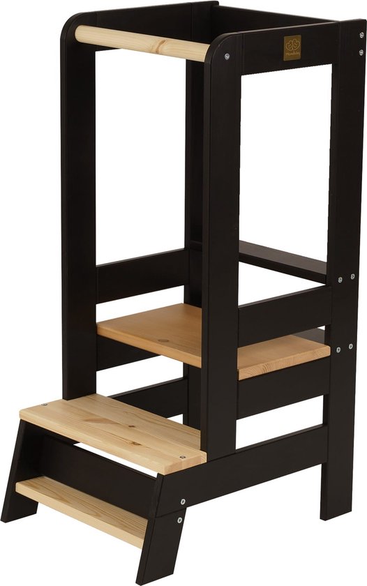 Wooden Kitchen Helper for Children - Black | bol