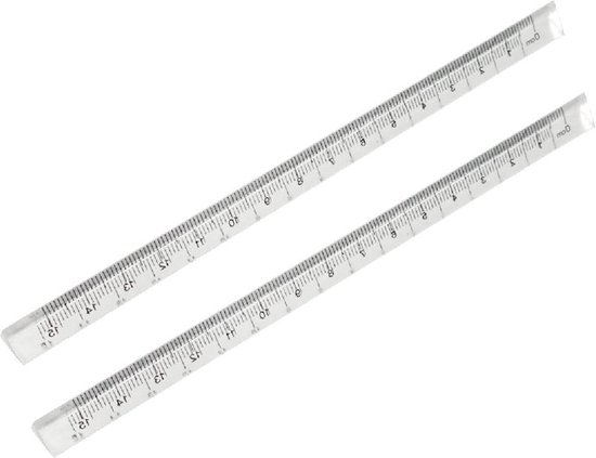 2 stuks transparante driehoekige liniaal van 30 cm - voor html ...