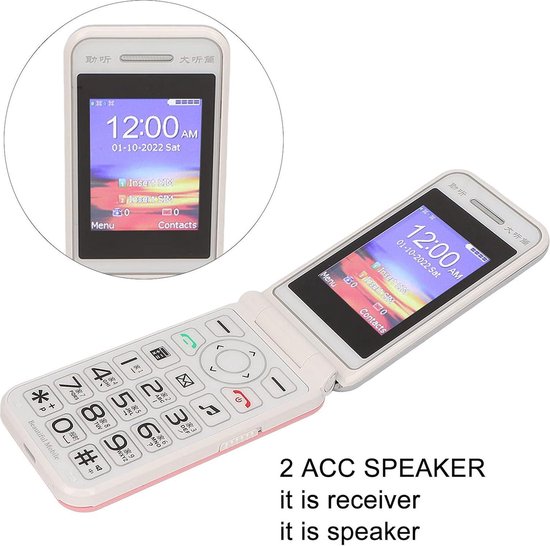 2G Ontgrendelde Flip-telefoon met 6800 MAh Batterij - Grote Volume ...