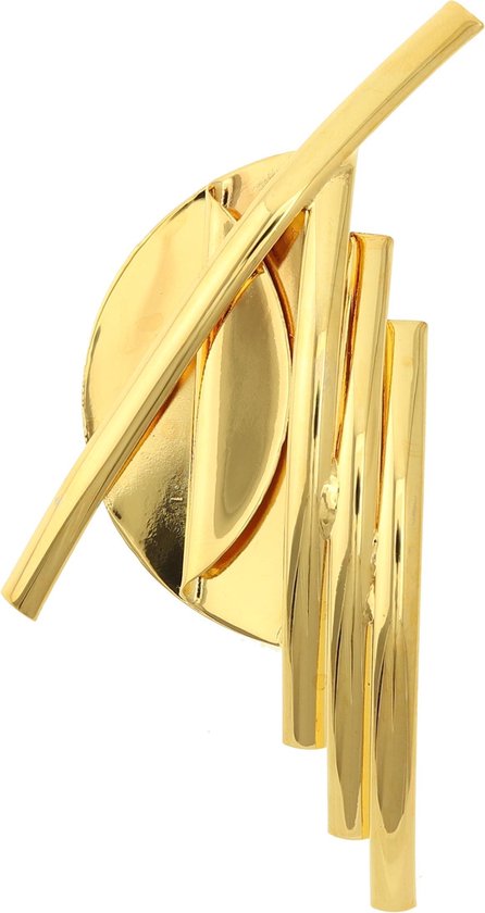 Behave Broche - Artistiek abstract design - 9,5 cm - Goudkleurig - Luxe ...