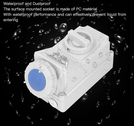 Outdoor Waterdichte 32A 3 Pin Interlock Switch Socket - Industriële ...
