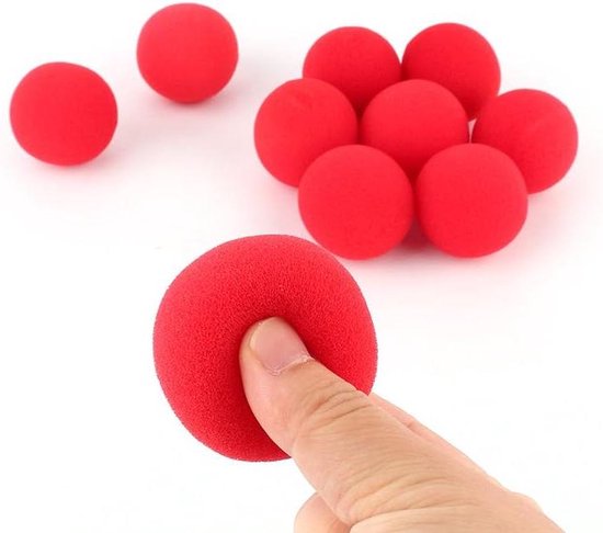 10 stuks magische sponsbal rode clown neus voor Halloween party ...