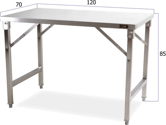 HCB® - Professionele inklapbare Werktafel - Opvouwbare tafel - 120 x 70 ...