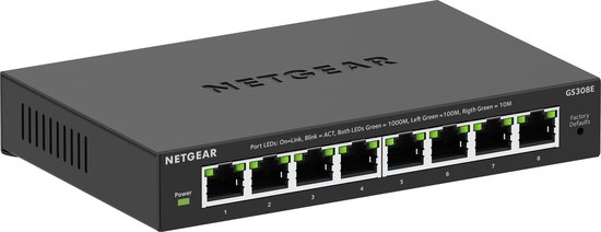 NETGEAR GS308E - Netwerk Switch - Plus Managed - 1 Gbps - 8 poorten | bol